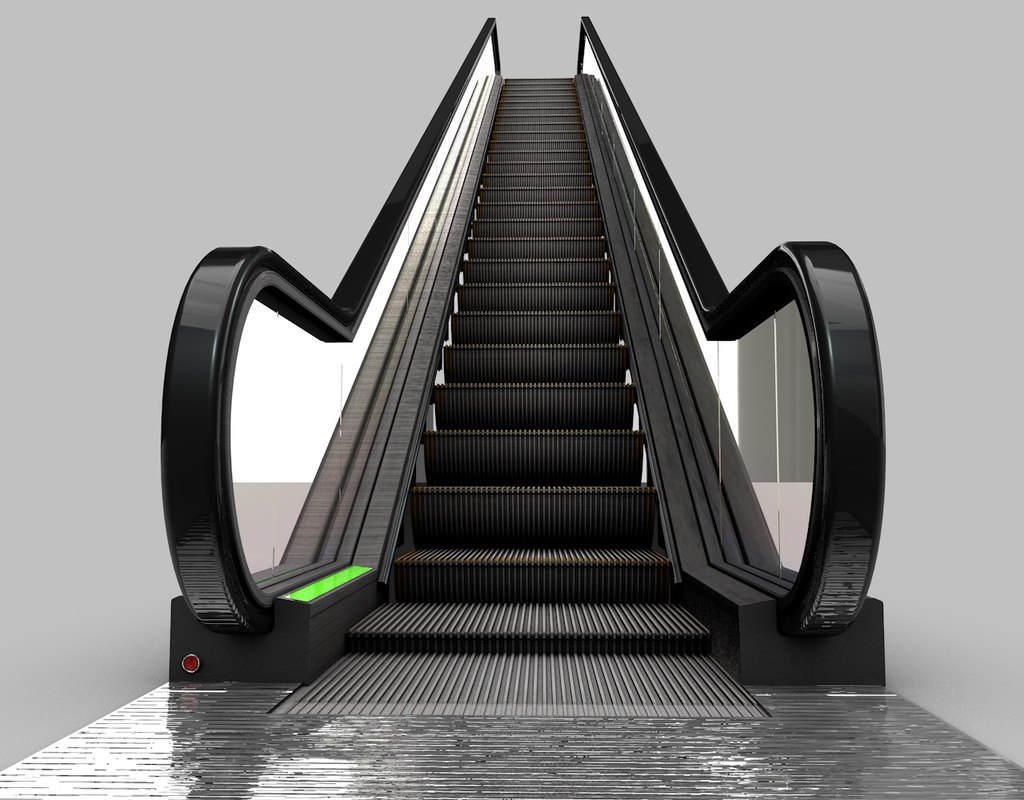 3d model of escalator