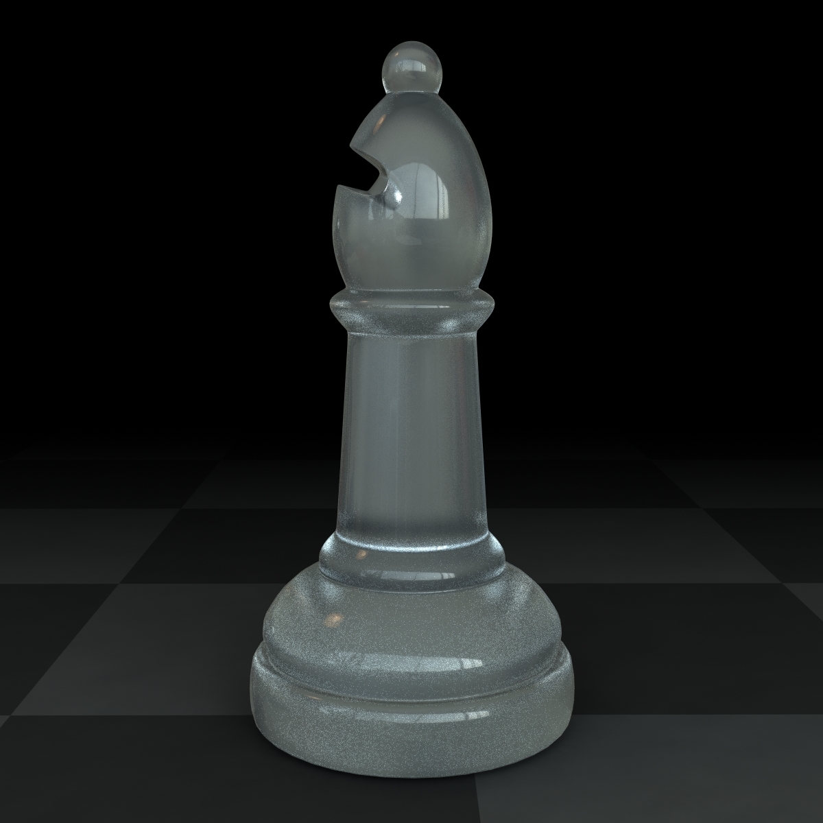 glass bishop chess piece 3d obj