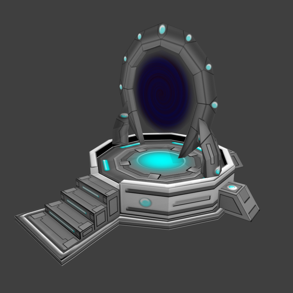 science fiction portal 3d model