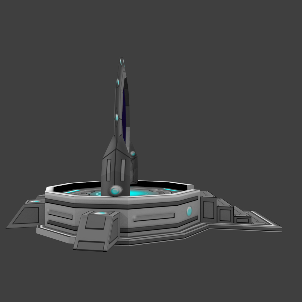 science fiction portal 3d model