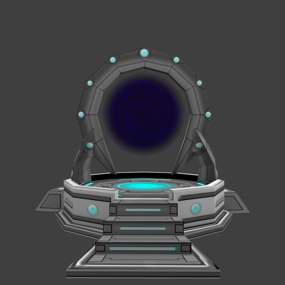 science fiction portal 3d model
