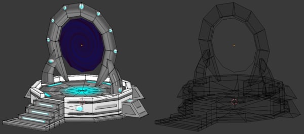 science fiction portal 3d model