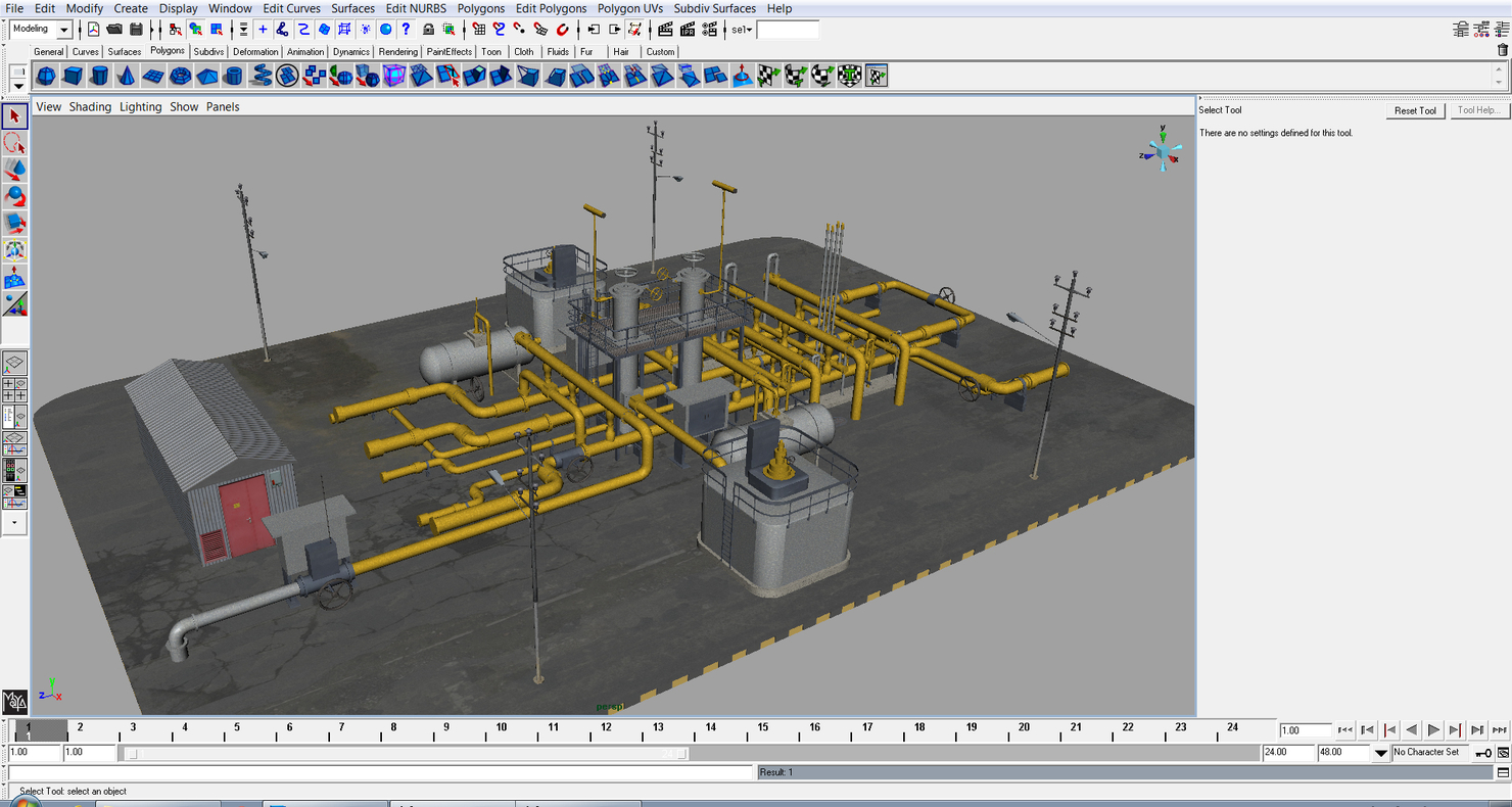 gas meter station 3d model