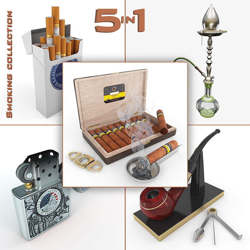 3d smoking pack cigarettes