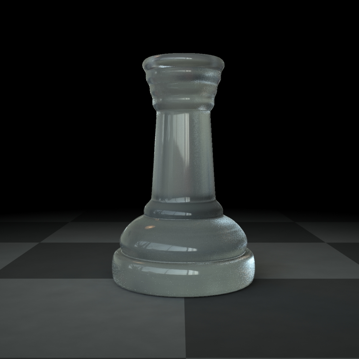 3d model rook chess pieces materials glass