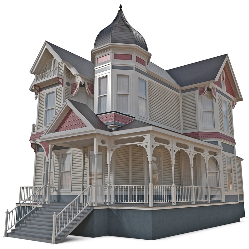 3d victorian house