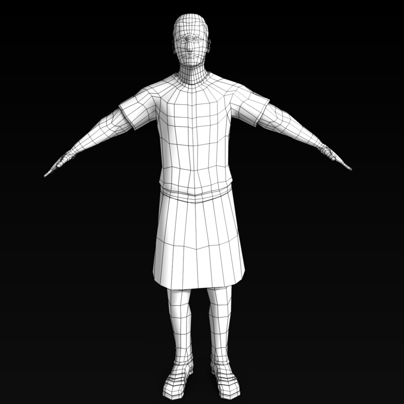 3d ancient roman people model