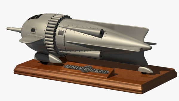 3d model flash gordon rocket ship