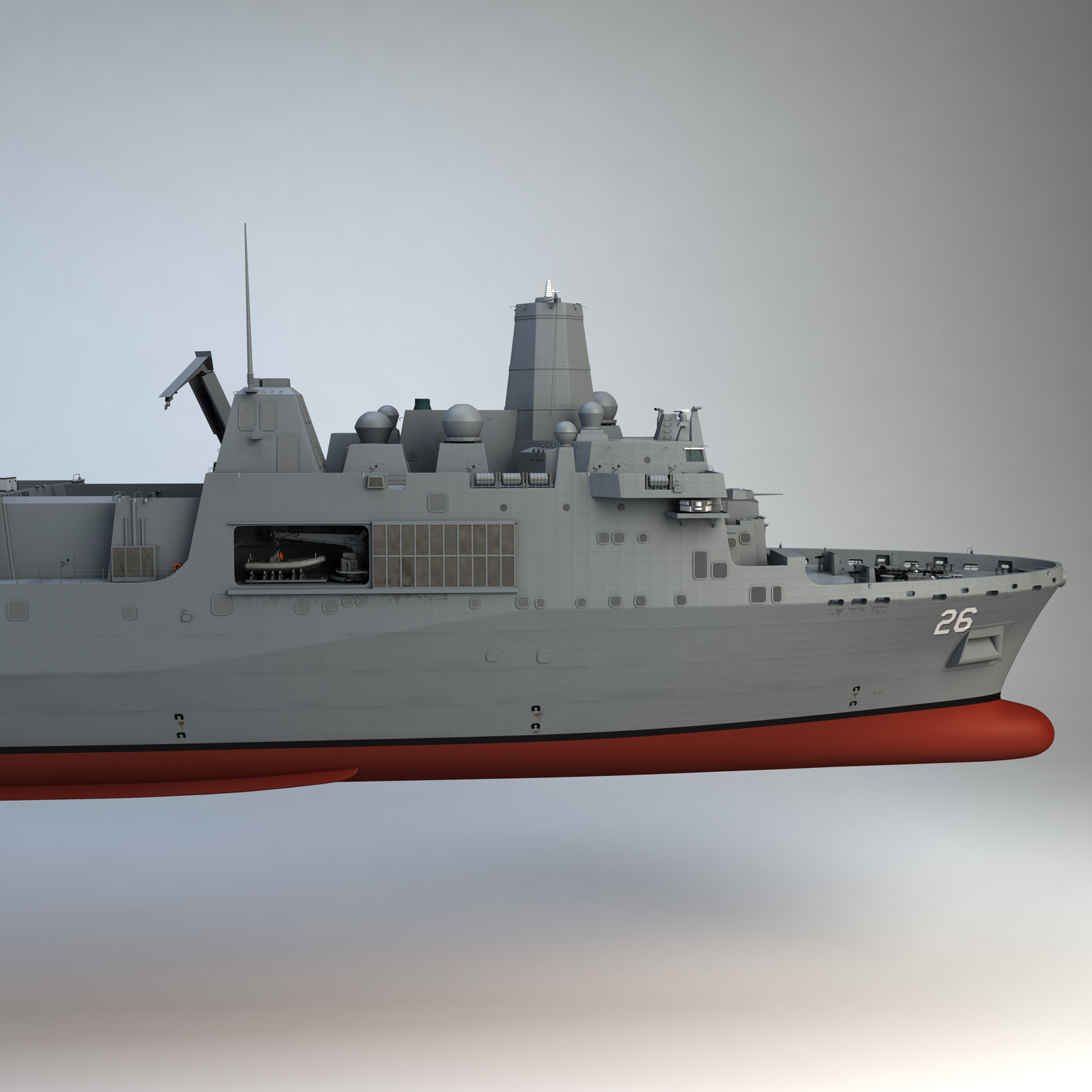 uss p lpd-26 3d model