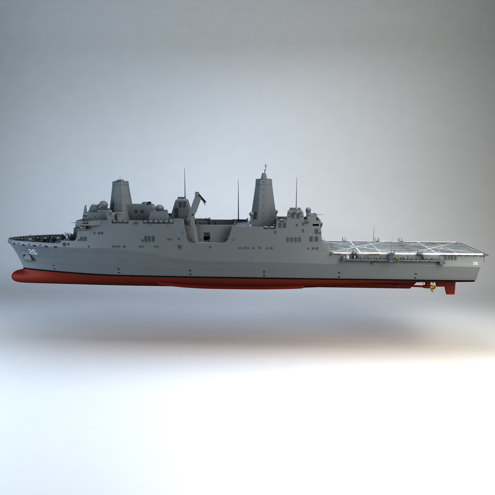 uss p lpd-26 3d model