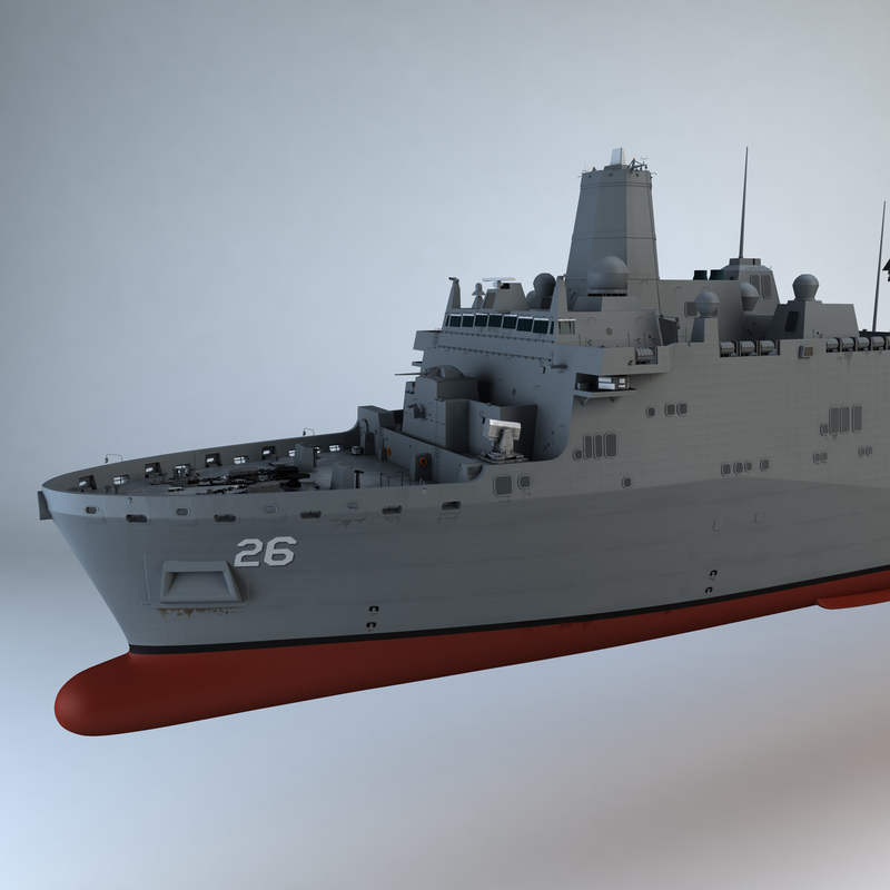 uss p lpd-26 3d model