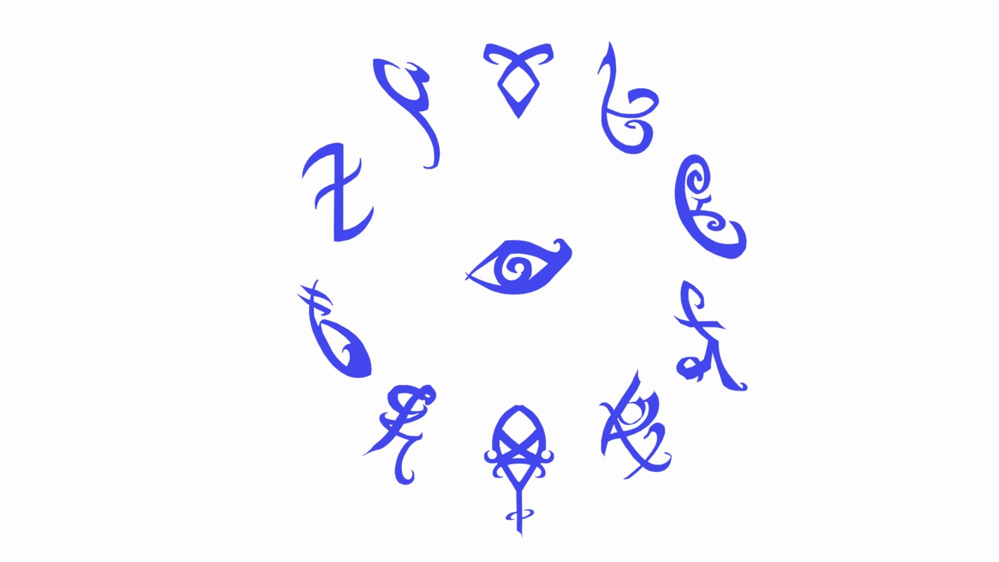 dae runes glyphs symbols