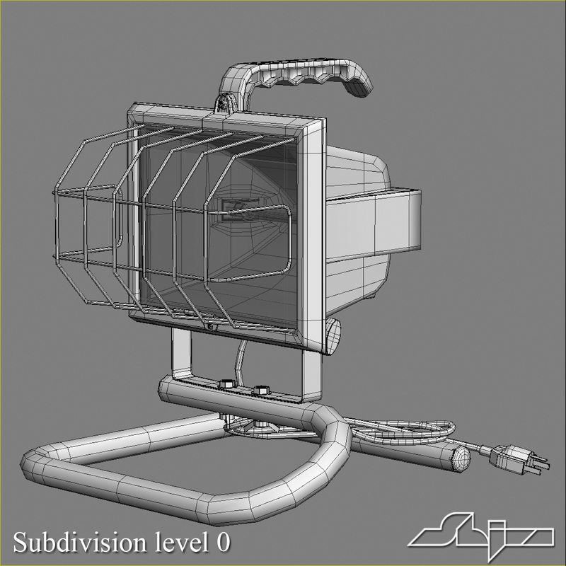 3d model work light 3