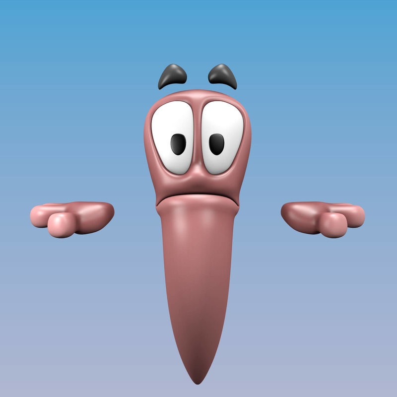 worm 3d model