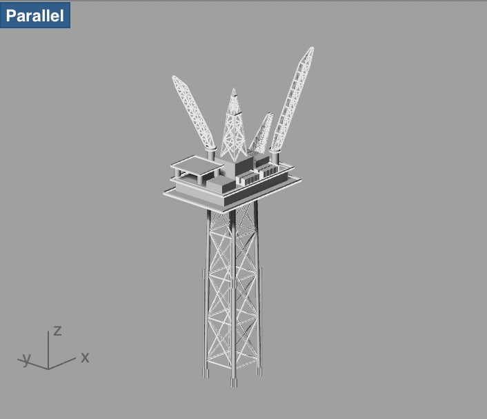 compliant platform offshore 3d 3dm