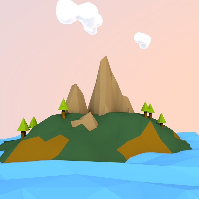 real island 3d c4d