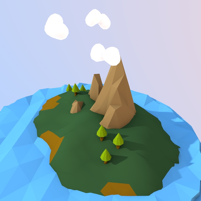 real island 3d c4d