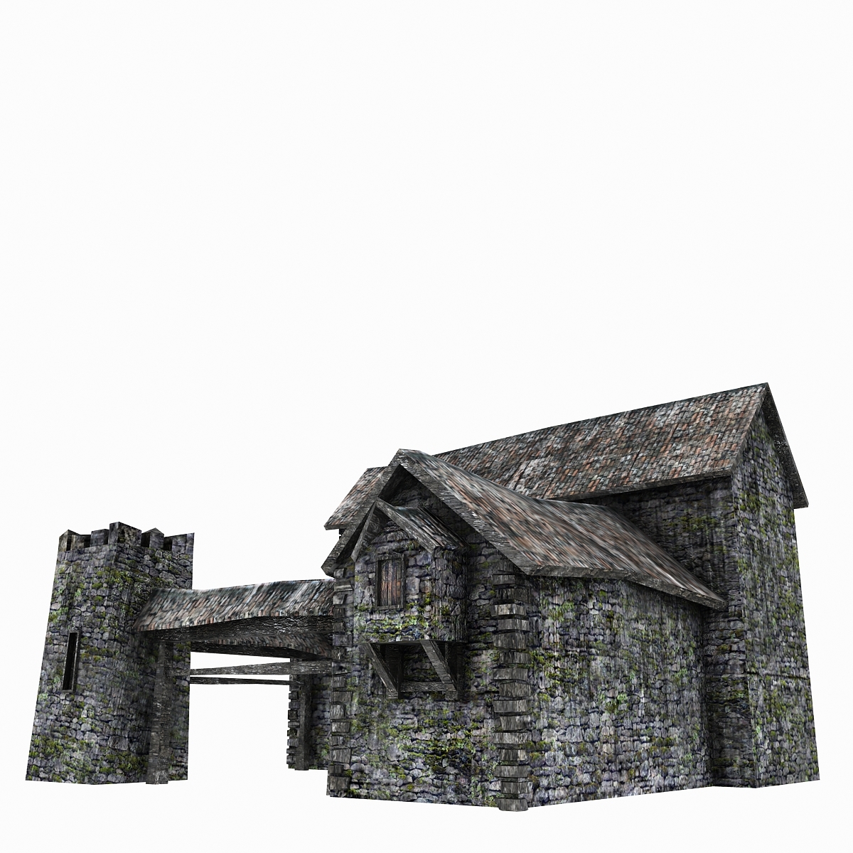 3d model medieval barracks