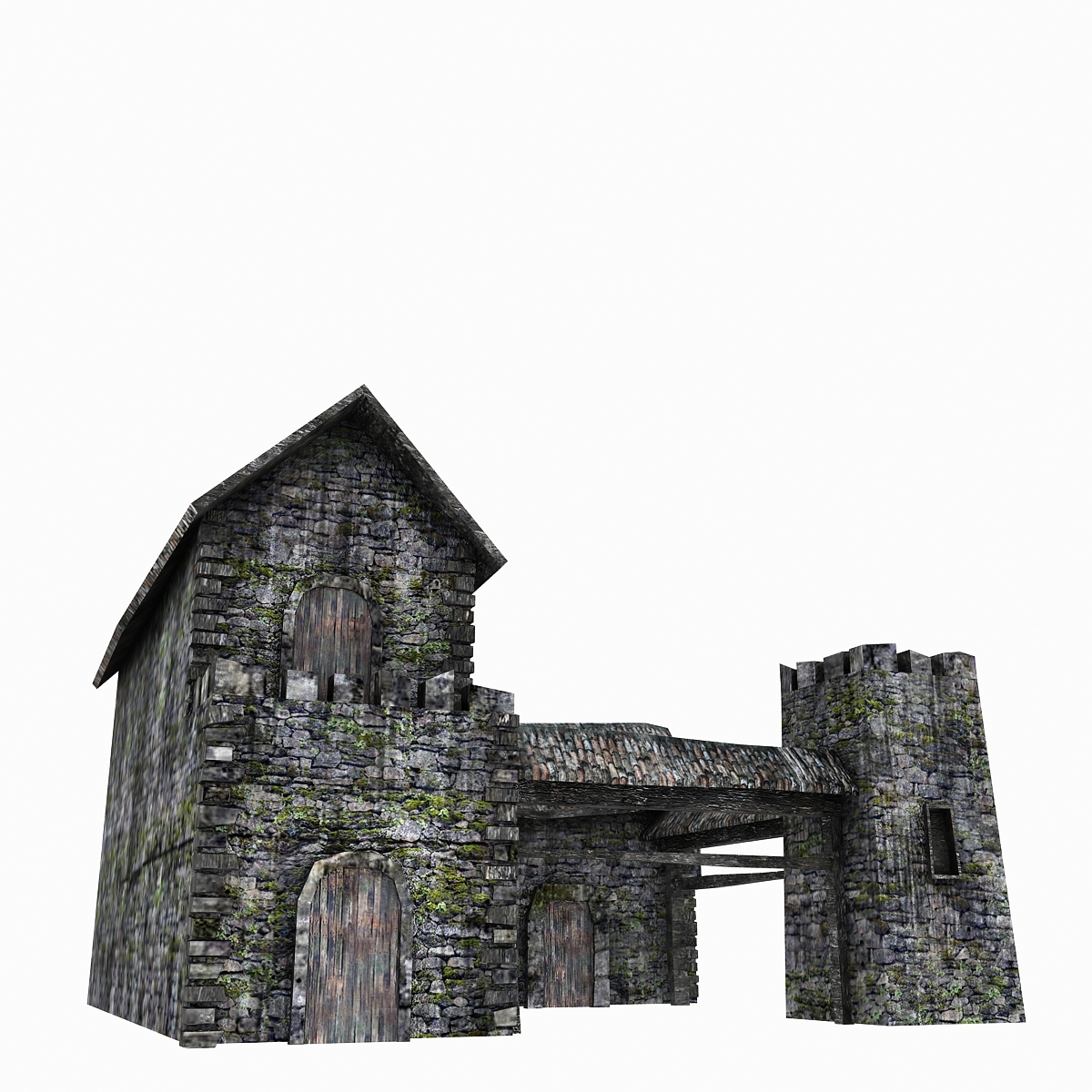 3d model medieval barracks