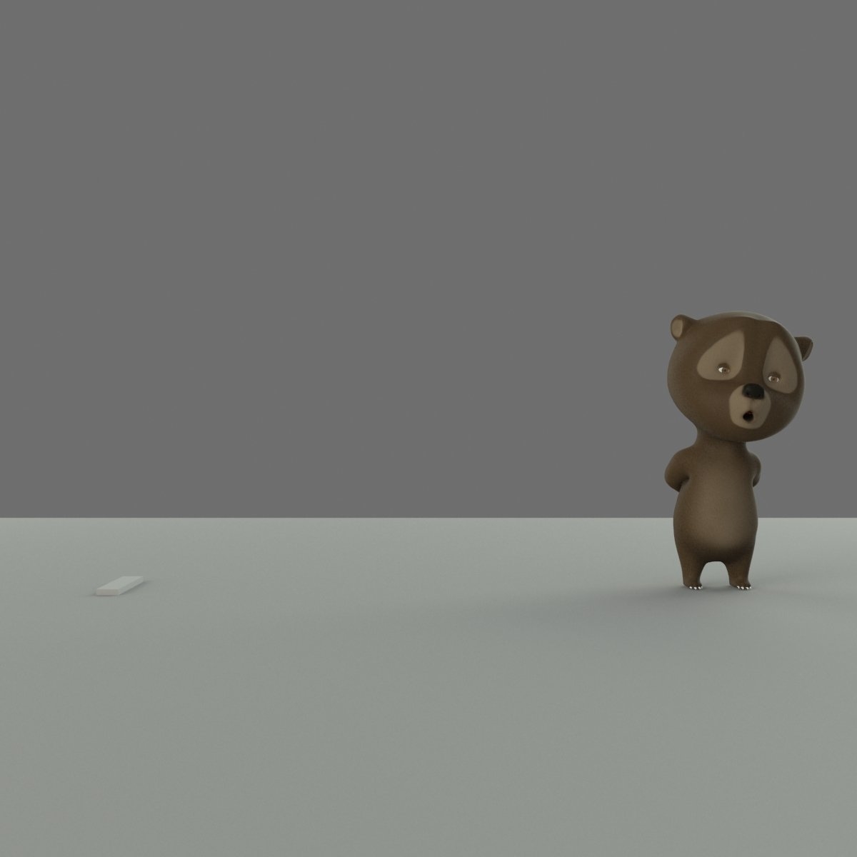 max rigged cartoon bear character