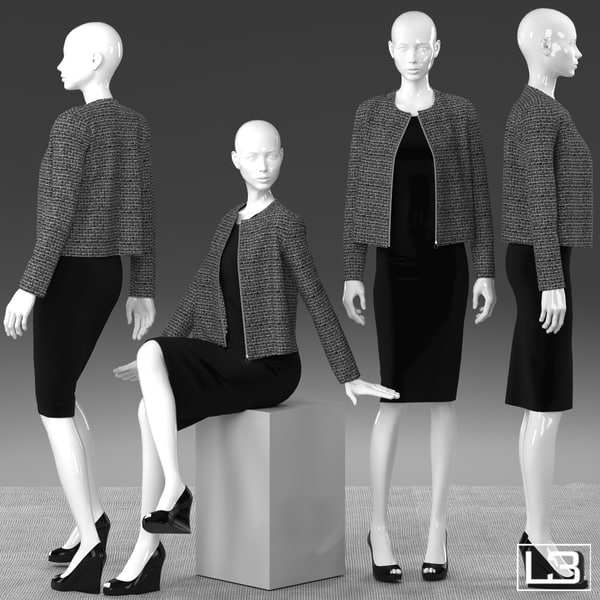 3d woman mannequin model