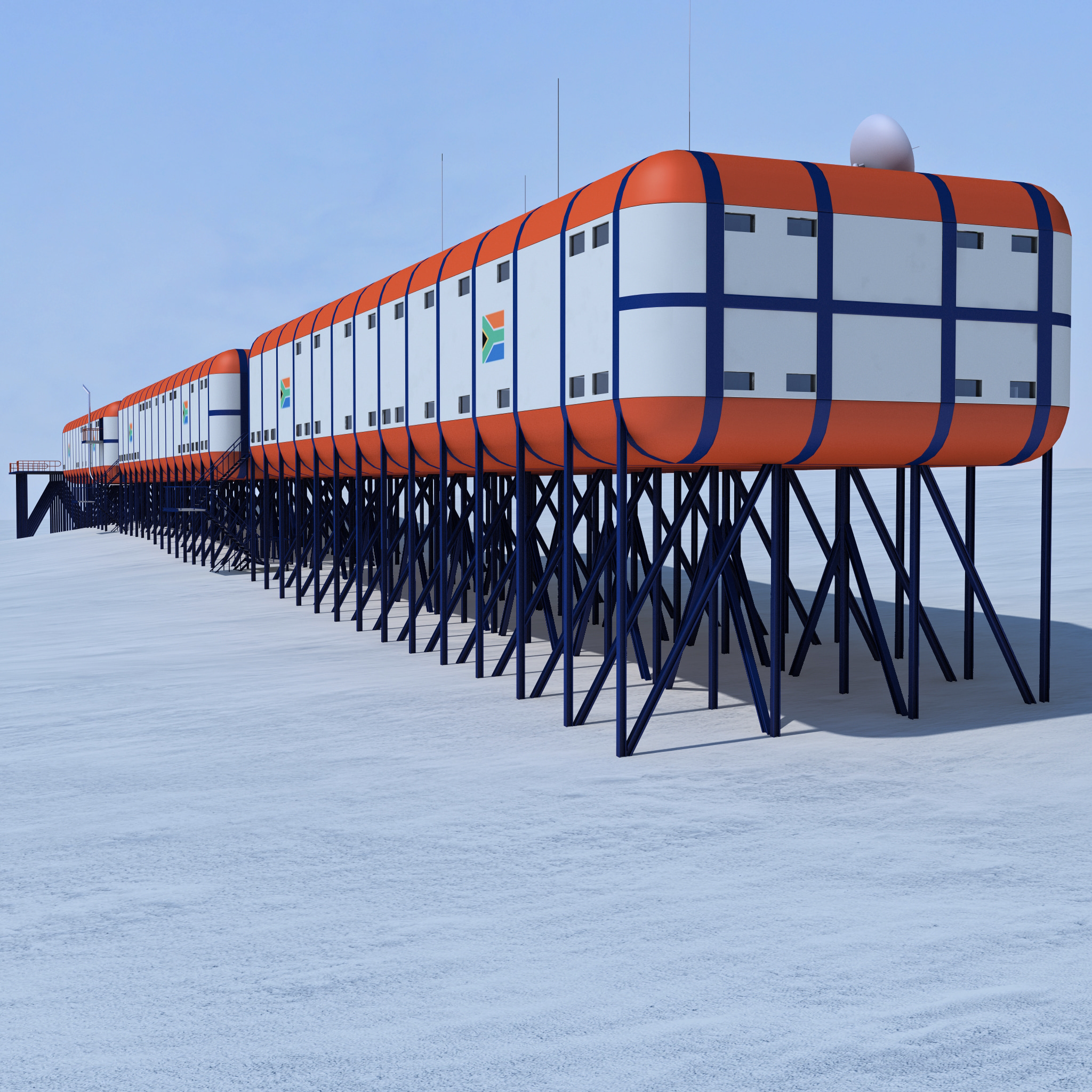 3d model of south african antarctic base