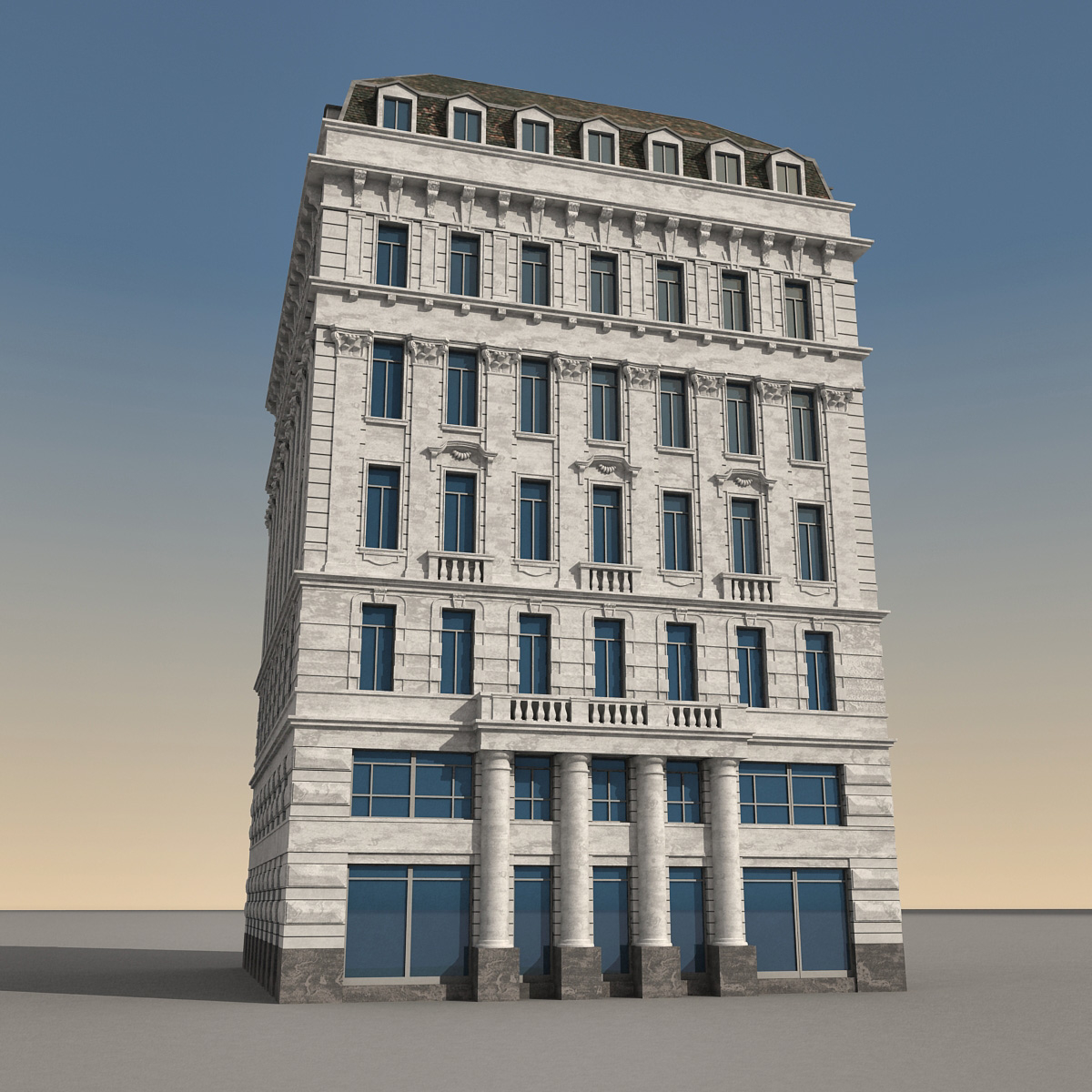 european europe building 3d model
