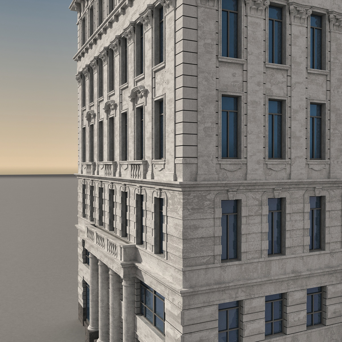 european europe building 3d model