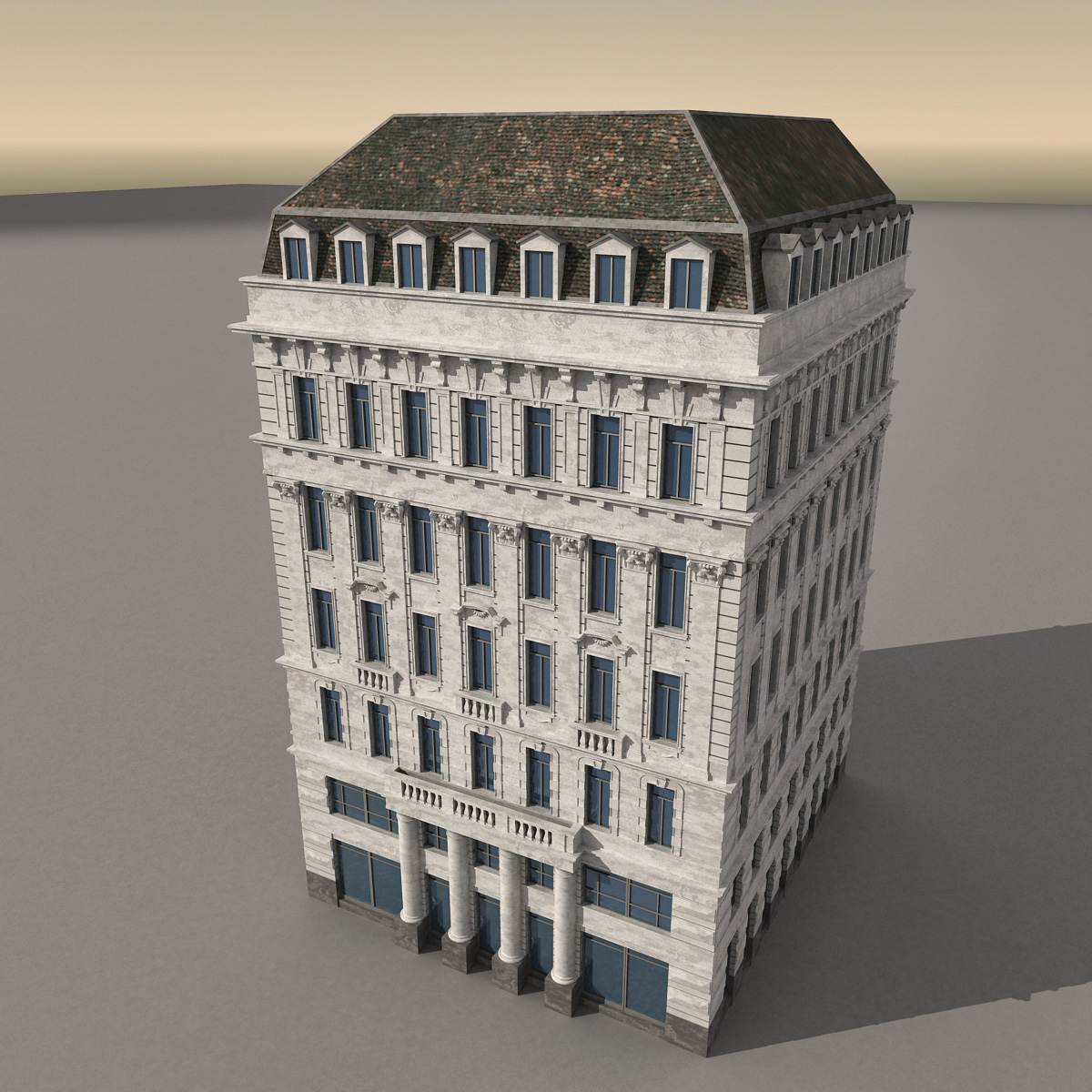 european europe building 3d model