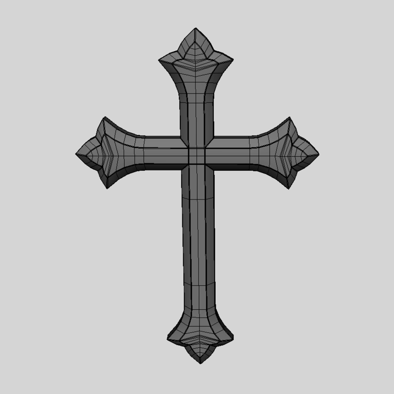 3d model cross symbol