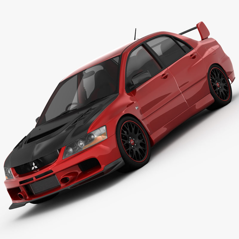 3d model mitsubishi lancer evolution ix