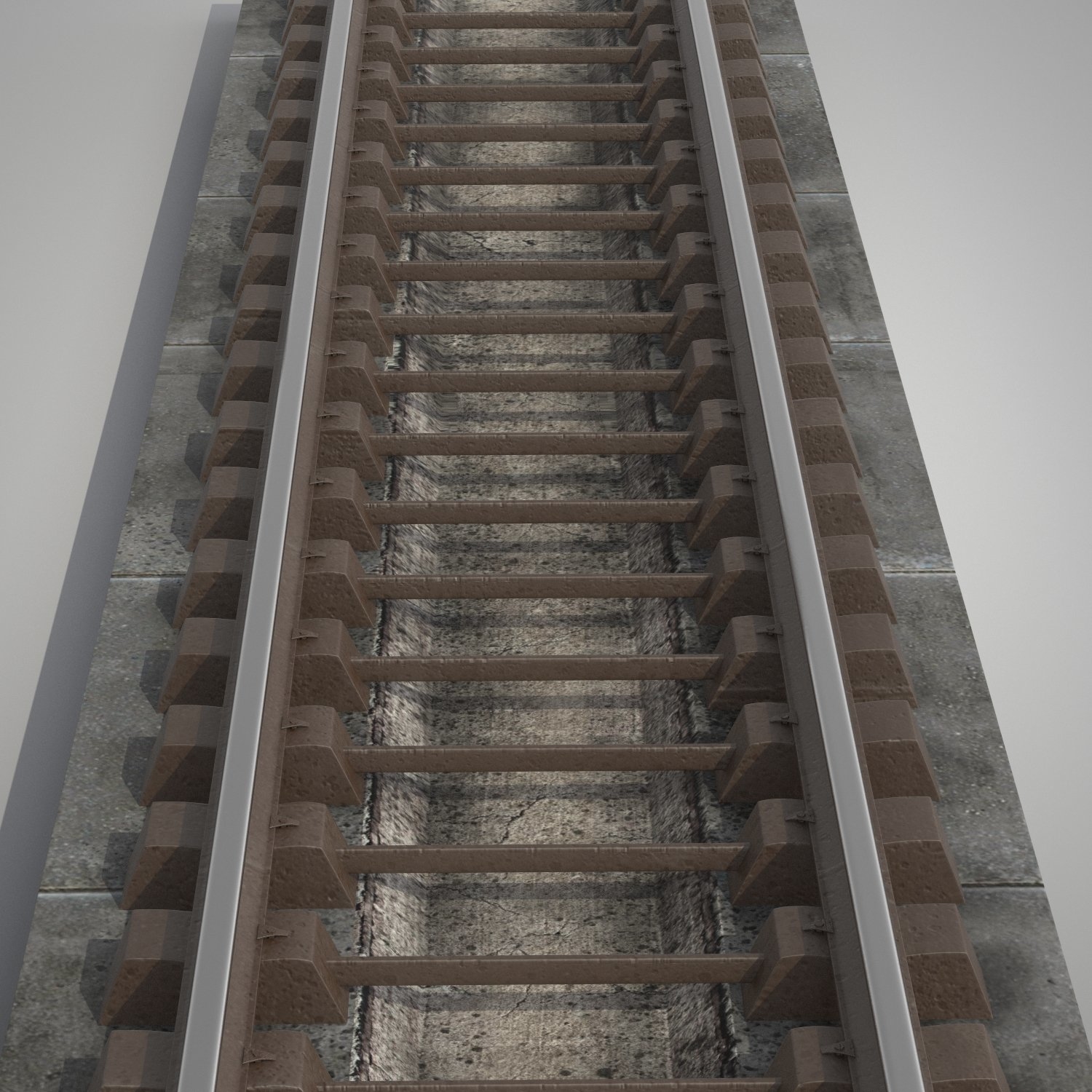 subway rails railroad railway 3d fbx