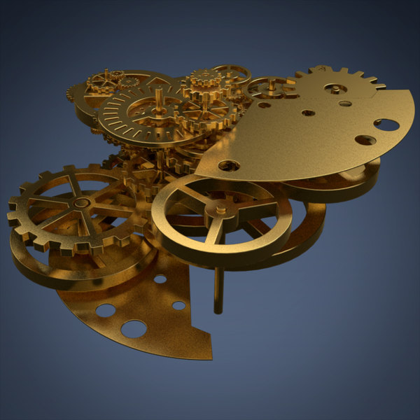 3d model clockwork gears