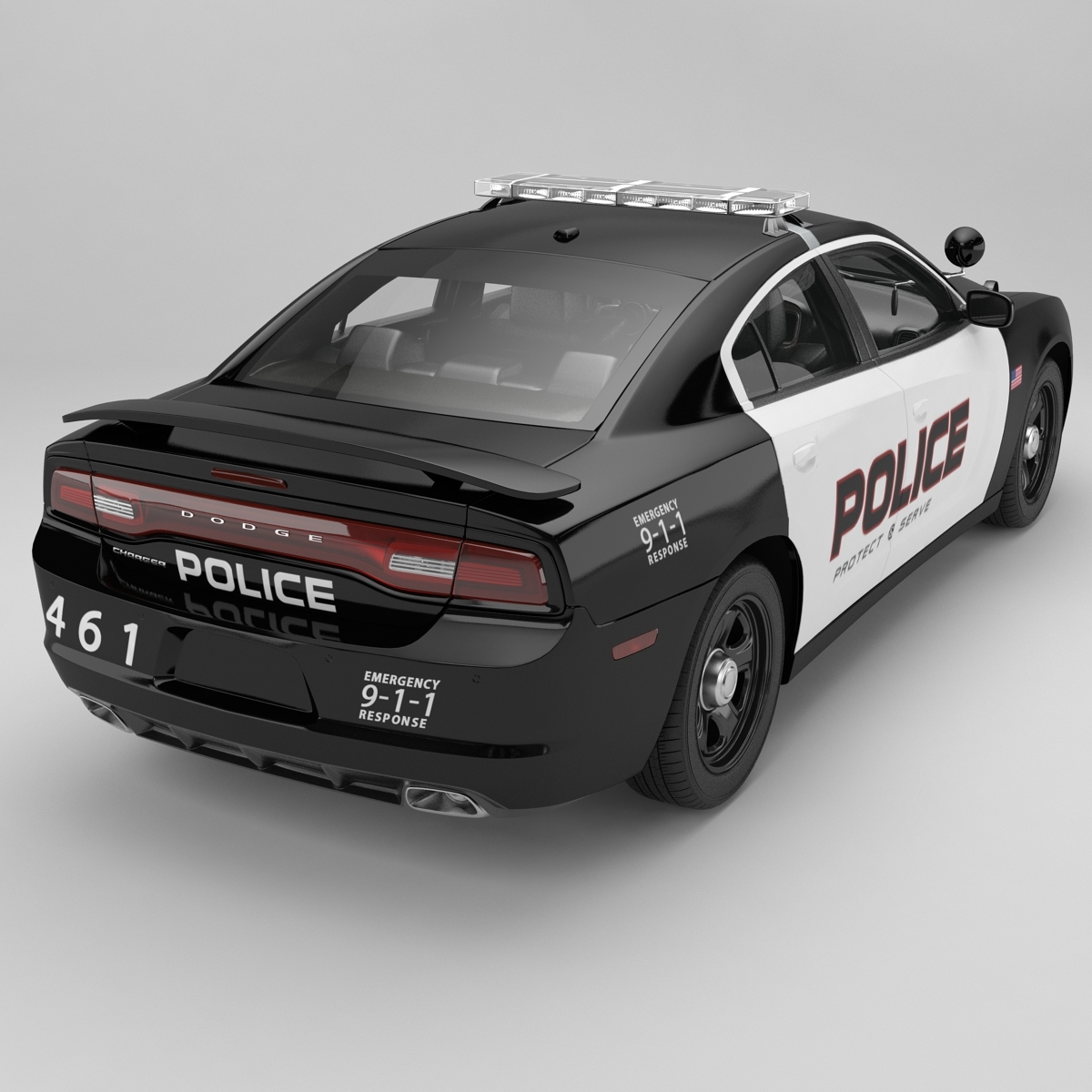 3d model dodge charger police