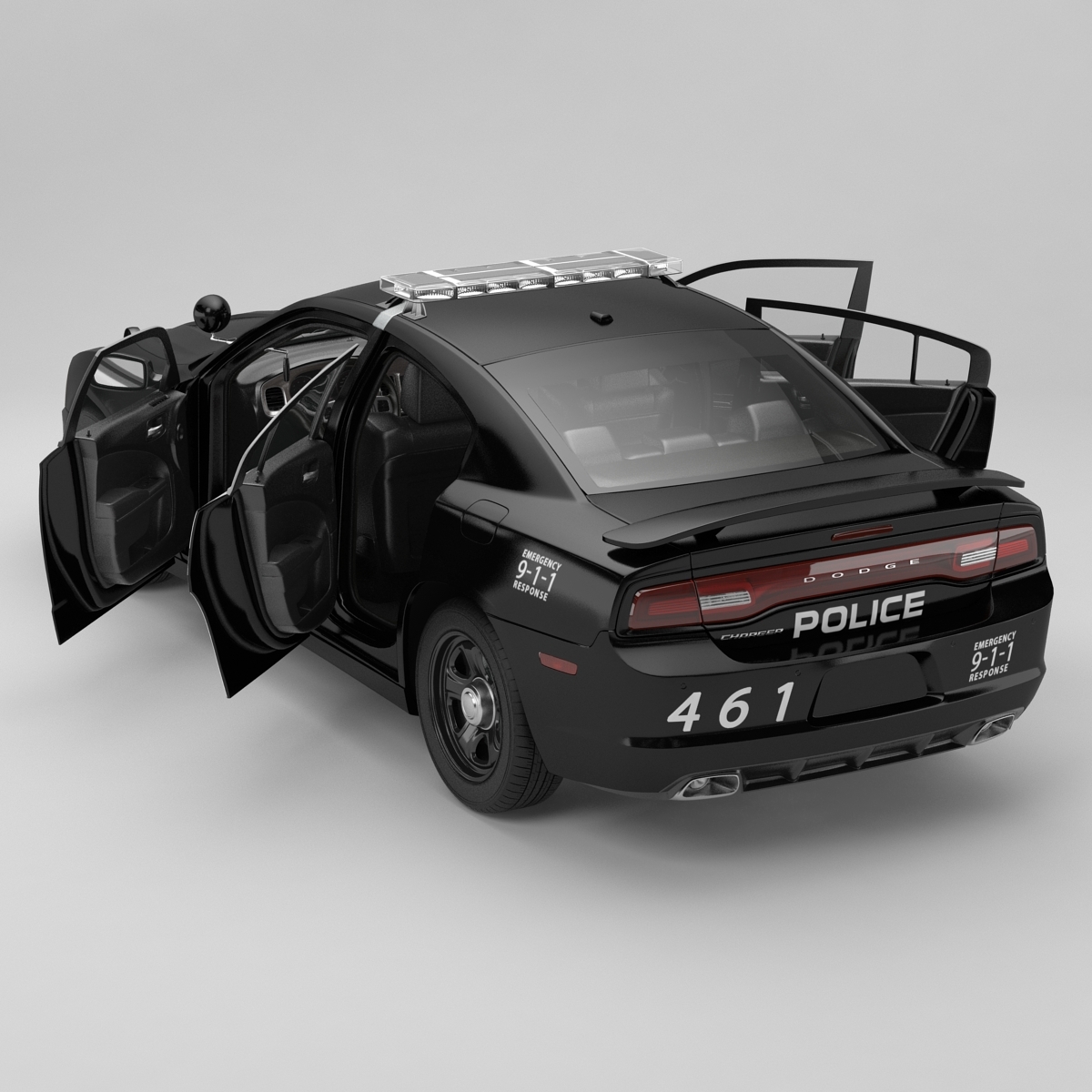 3d model dodge charger police