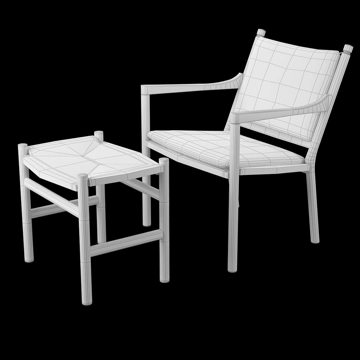 chair footrest 3d max