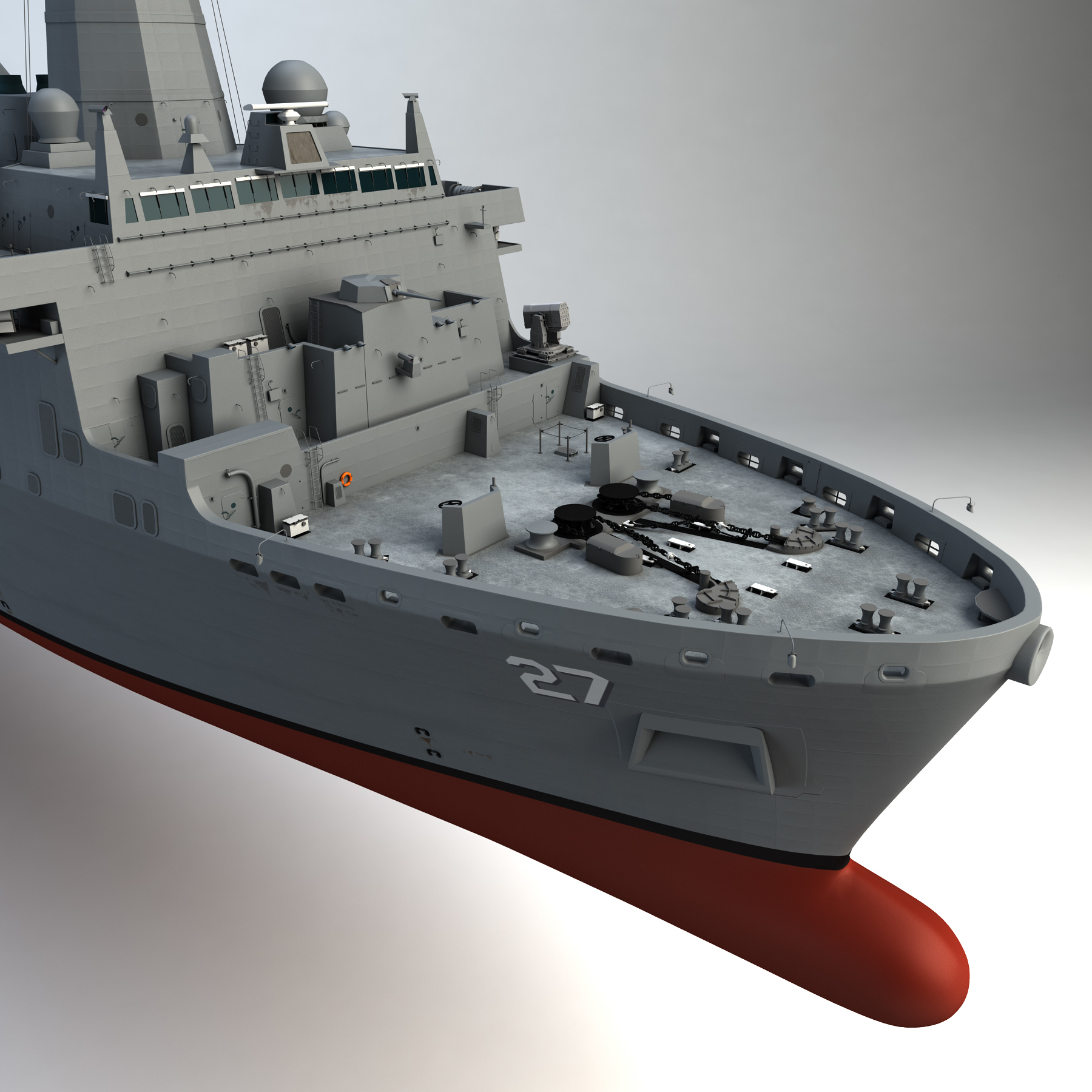 uss portland lpd-27 3d model