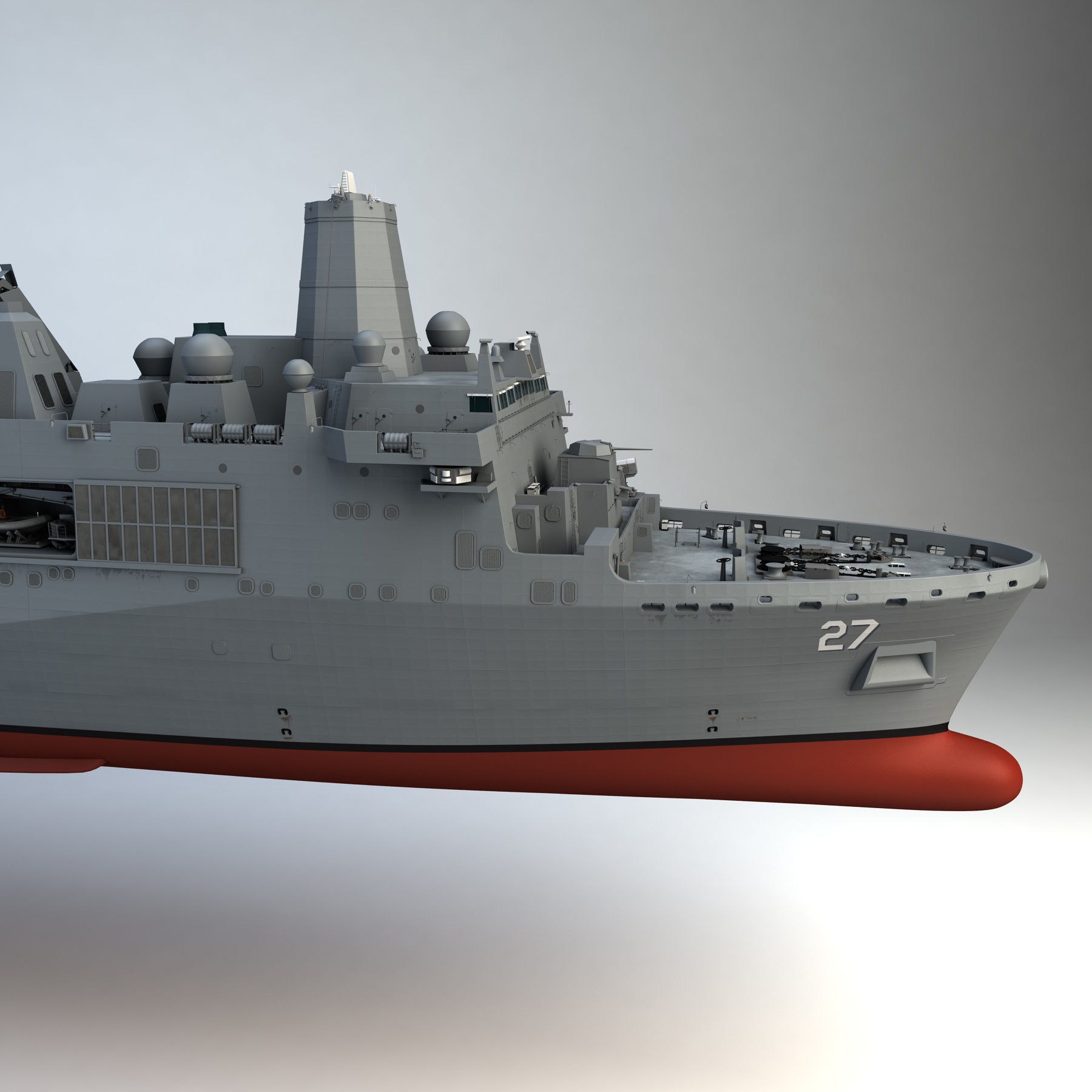 uss portland lpd-27 3d model