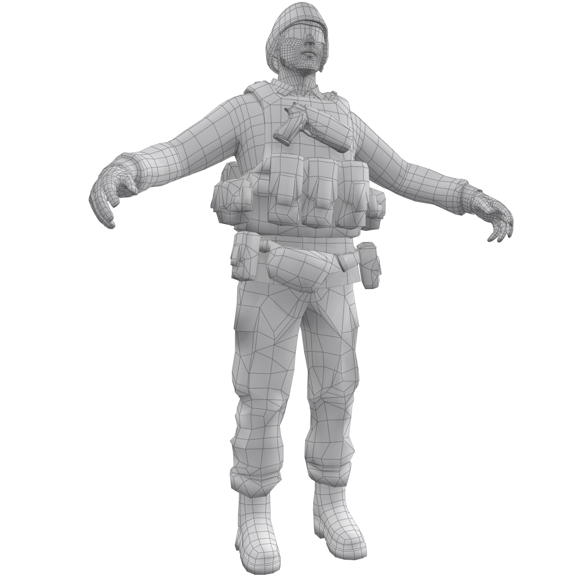human military 3d max