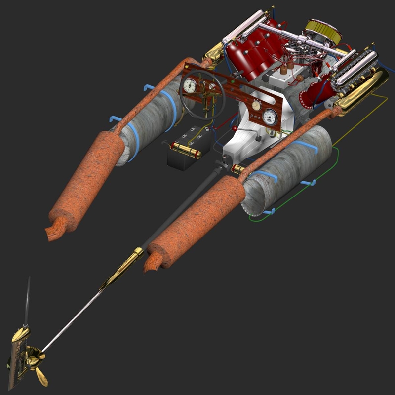 3d model speed motor boat baby