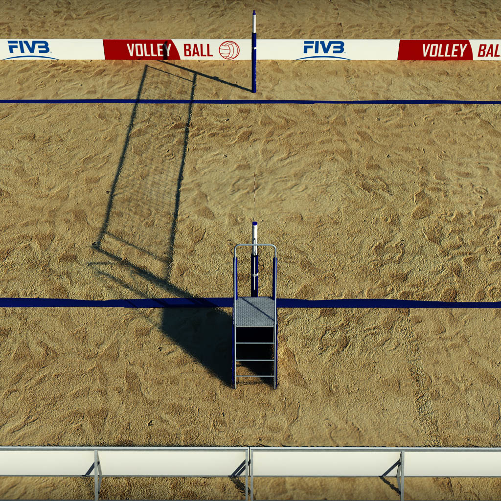 3d volleyball court model