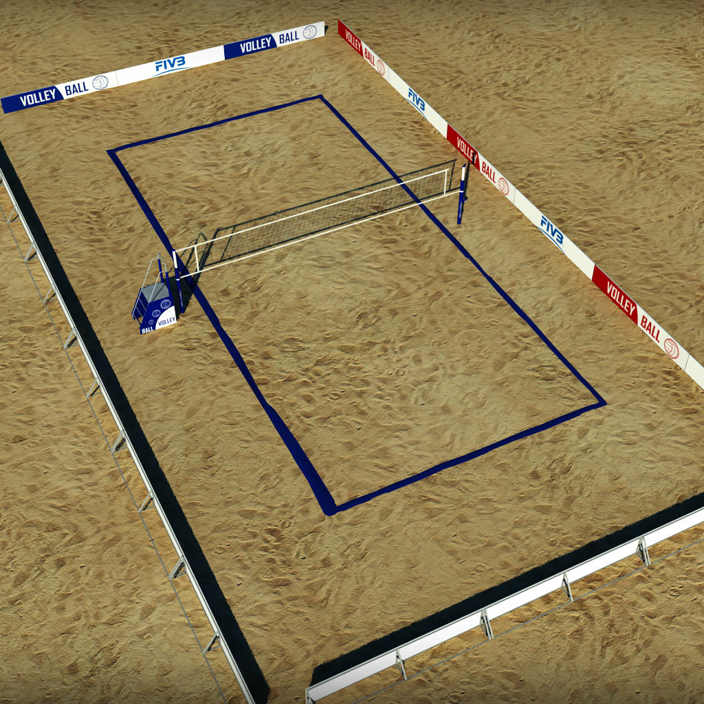 3d volleyball court model