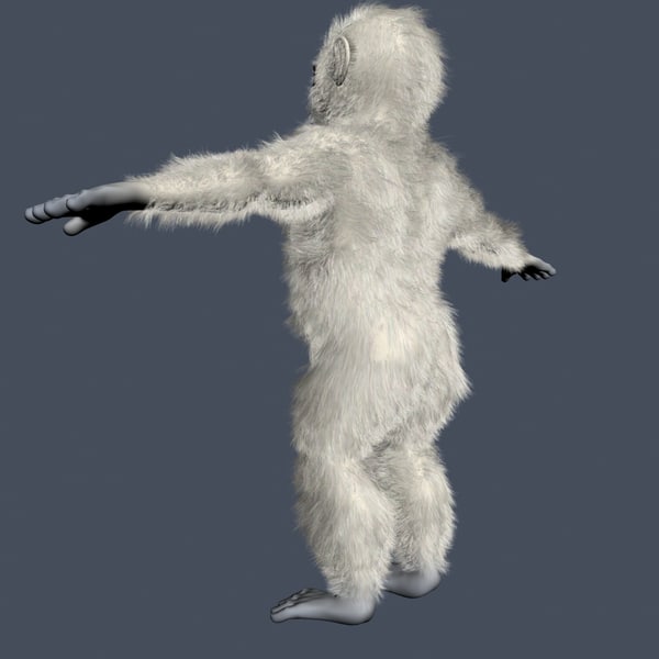 3d yeti character rigged