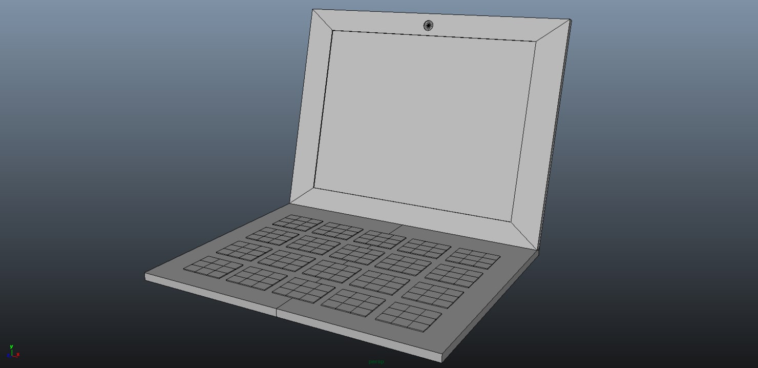 stylized laptop computer 3d model