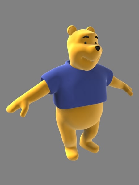 winnie pooh tigra 3d max