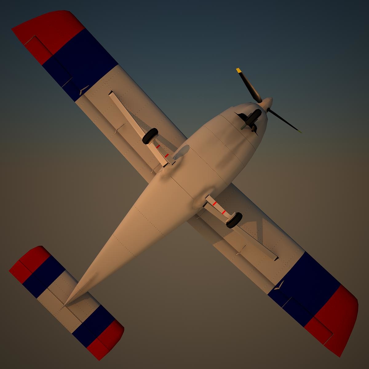 3d model of flyitalia md3 rmf aircraft