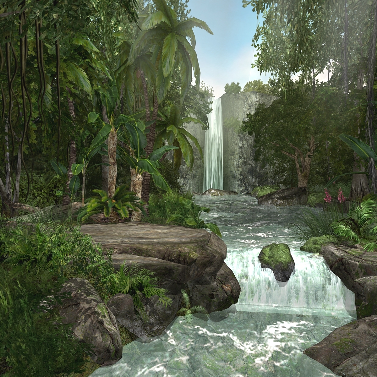waterfall jungle cascades max