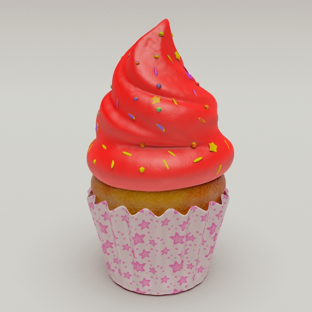 cupcake modeled 3d model