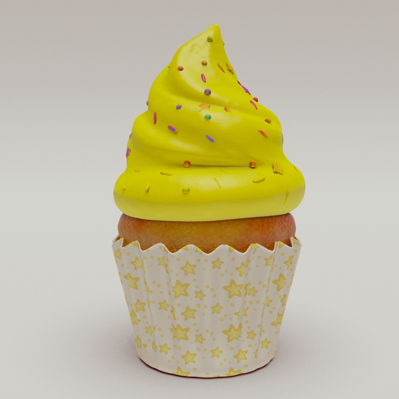 cupcake modeled 3d model
