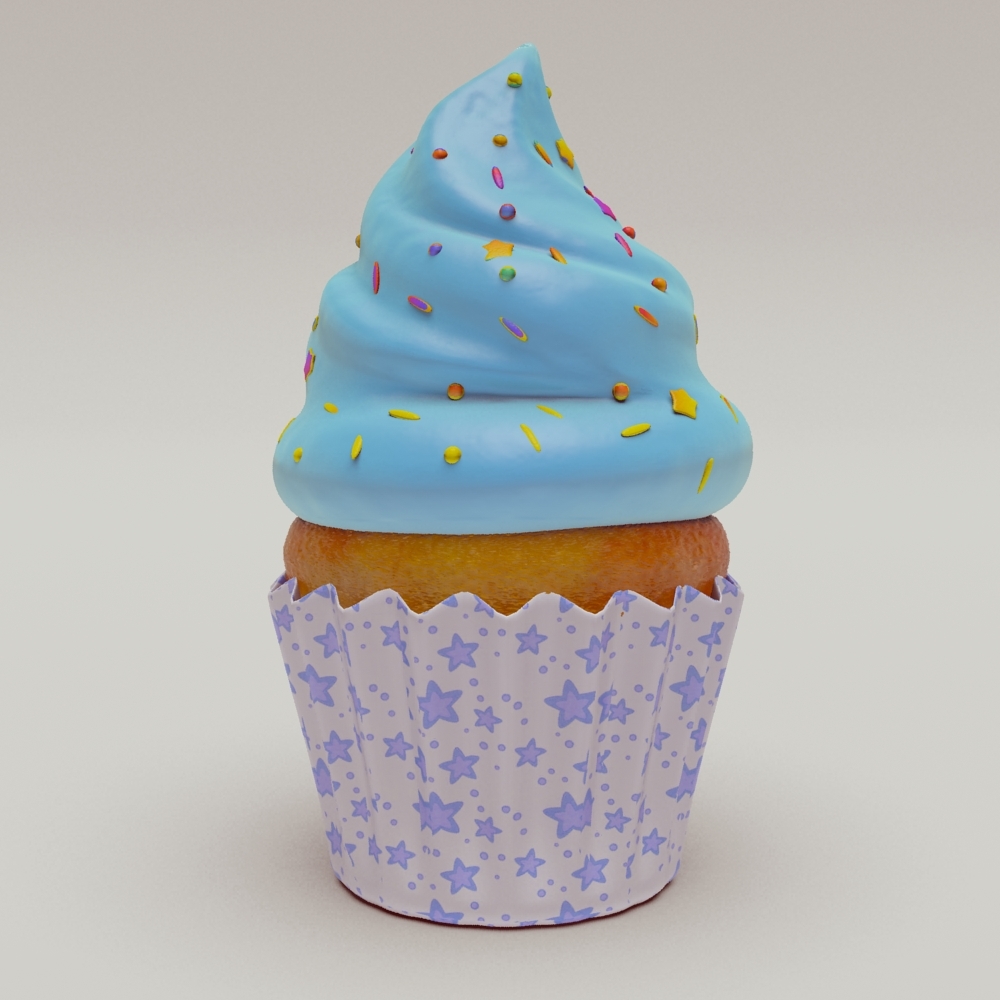 cupcake modeled 3d model